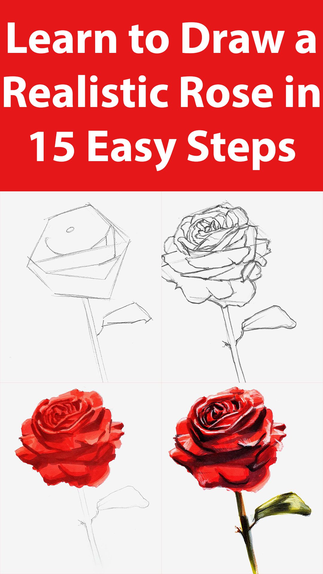 How To Draw A Rose Simple And Realistic